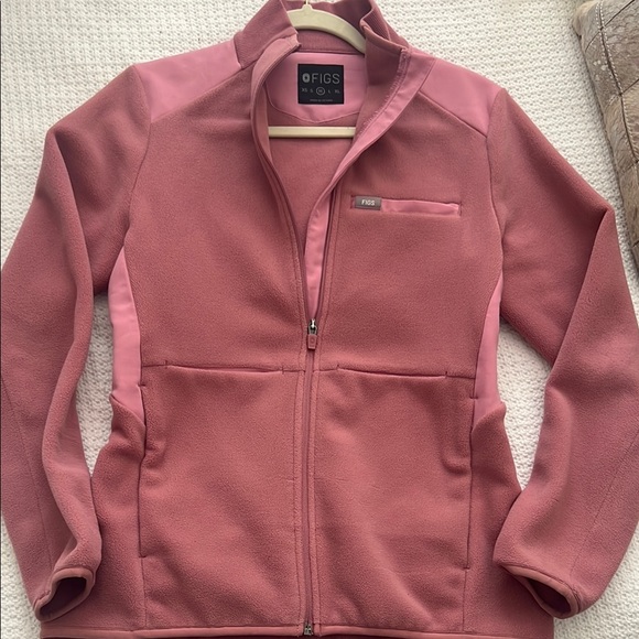 Figs | Jackets & Coats | Figs Pink Utility Jacket With Standup Collar ...